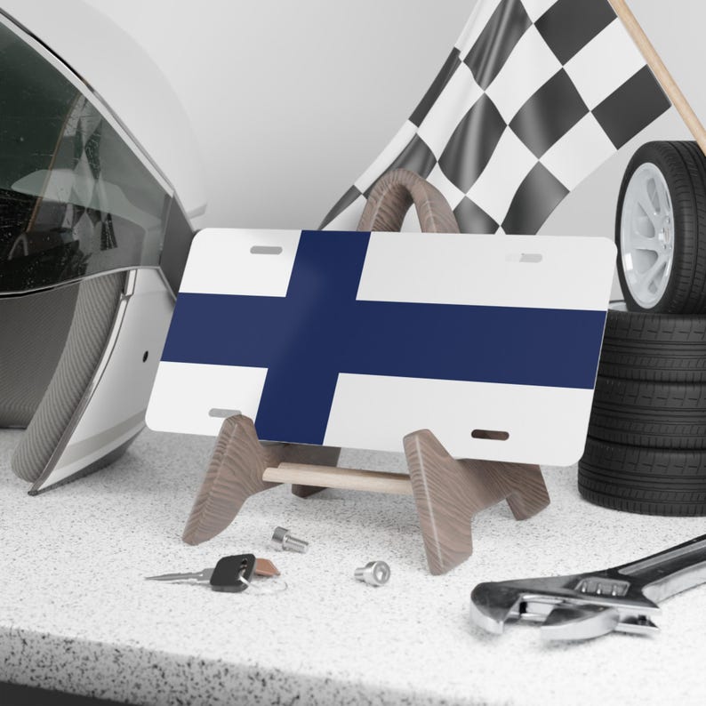 Flag of Finland Vanity License Plate, Car License Plate, Finland Decor ...