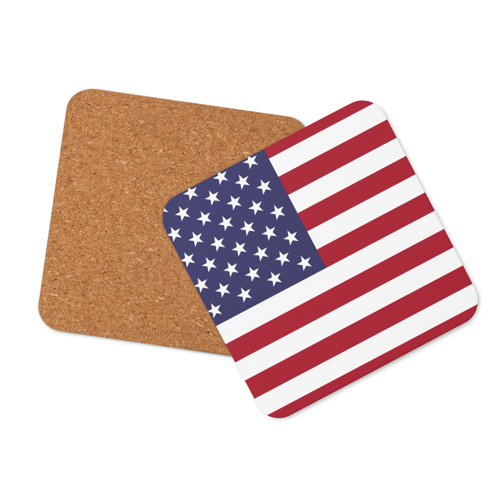 Flag of United States Cork-back Coaster, USA, American Flag, Travel ...