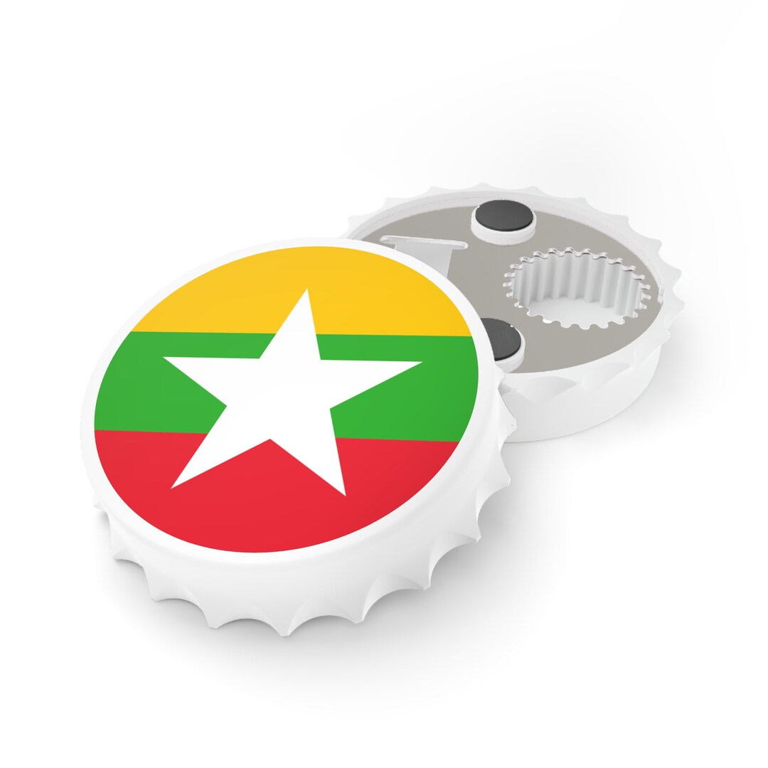 Myanmar (burma) Flag Bottle Opener, Burmese Flag Decor, Bar Gift ...