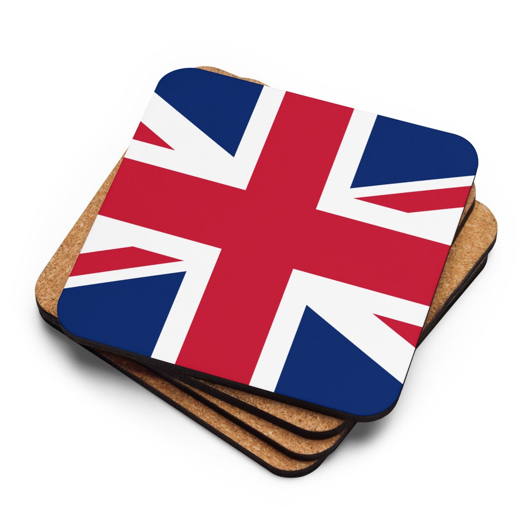 United Kingdom Flag Cork-back Coaster, UK, Great Britain, British Flag ...
