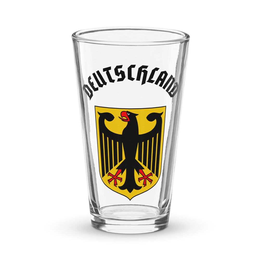 Deutschland Germany Shaker Pint Glass, German Coat of Arms, Bundesadler ...