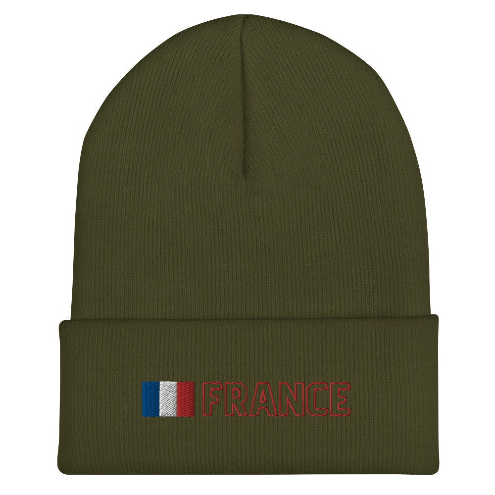 France National Flag Unisex Cuffed Beanie, Hat, Cap, Française, Drapeau ...