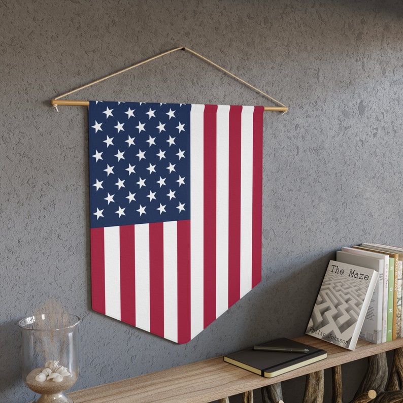 American Flag Pennant Banner, Wall Decor, USA, United States of America ...