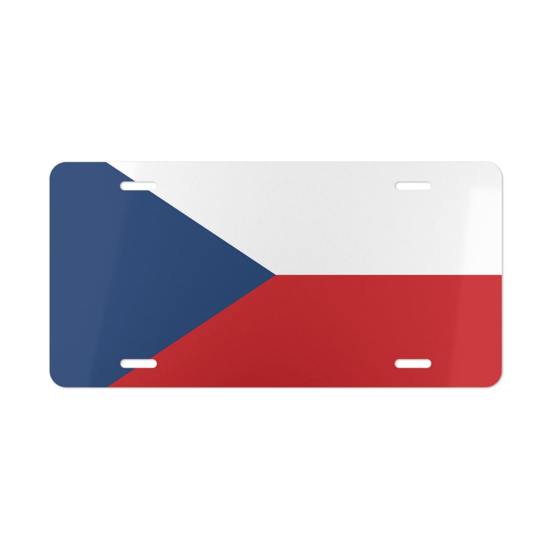 Flag of Czechia Vanity License Plate, Car License Plate, Czechia Decor ...