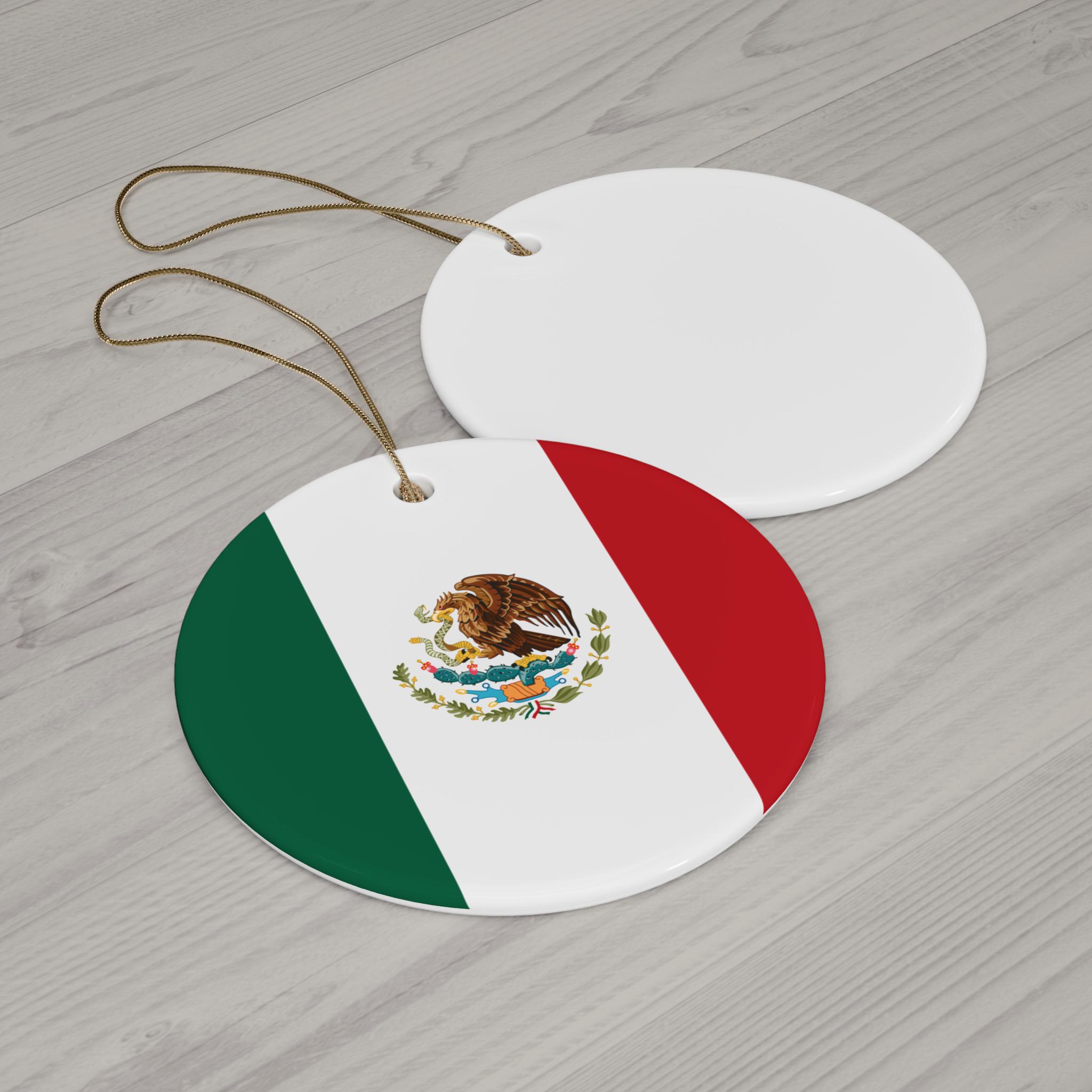 Ceramic Ornament, Flag of Mexico Design - Mexican Flag Souvenir, Home ...