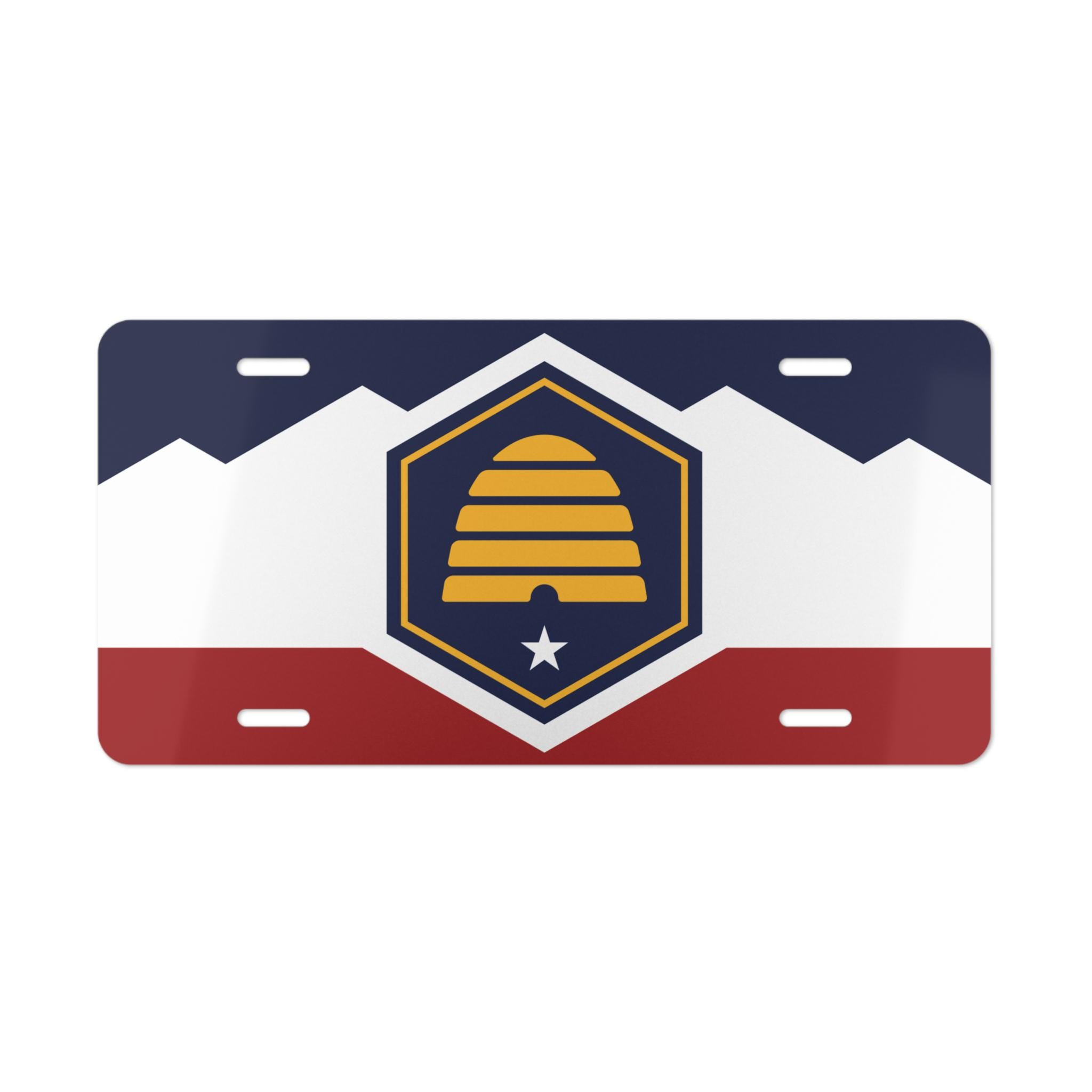 Flag of Utah Vanity License Plate, Utah State Flag Decor, Utah Souvenir ...