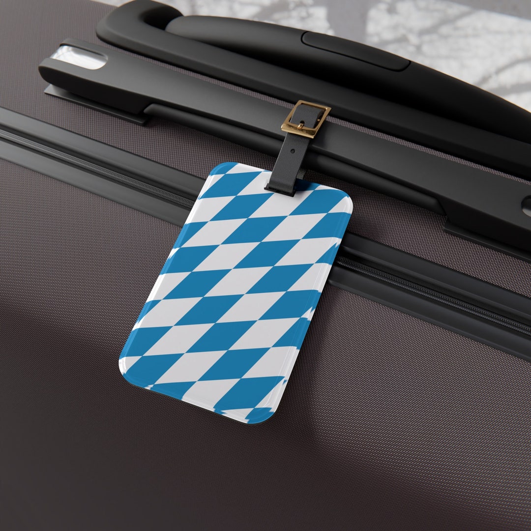 Luggage Tag, Bavarian Flag Design, Flag of Bavaria, Germany - Etsy