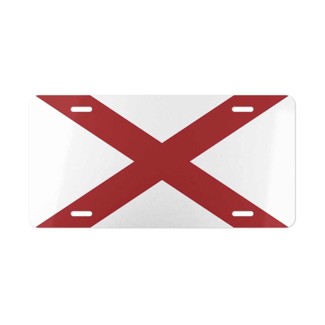 Flag of Alabama Vanity License Plate, Alabama State Flag Decor, Alabama ...