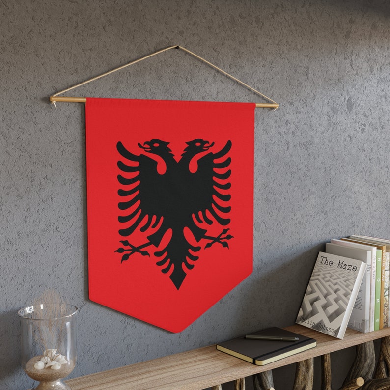 Albanian Flag Pennant Banner, Wall Decor, Flag of Albania - Etsy