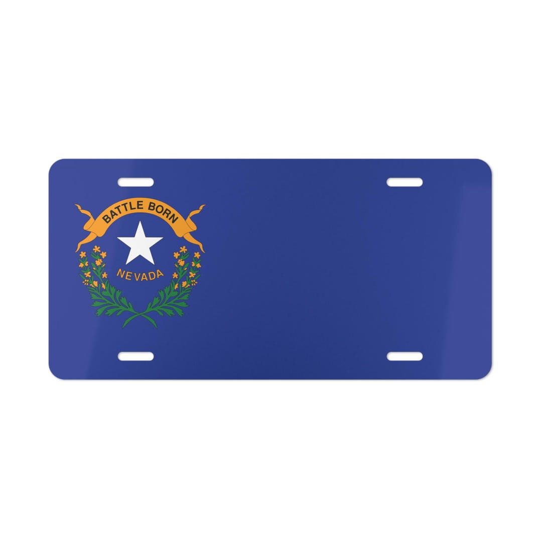 Flag of Nevada Vanity License Plate, Nevada State Flag Decor, Nevada ...