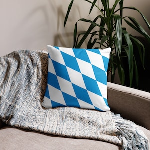 Bavarian Flag Design Pillow, Bavaria, Bayern, DE, Germany, Oktoberfest ...