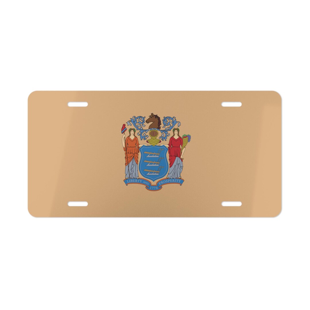 Flag of New Jersey Vanity License Plate, New Jersey State Flag Decor ...