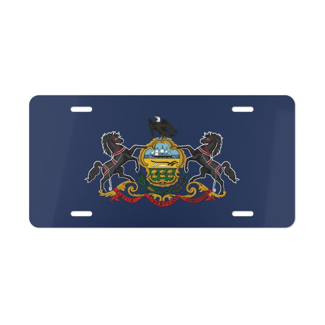 Flag of Pennsylvania Vanity License Plate, Pennsylvania State Flag ...