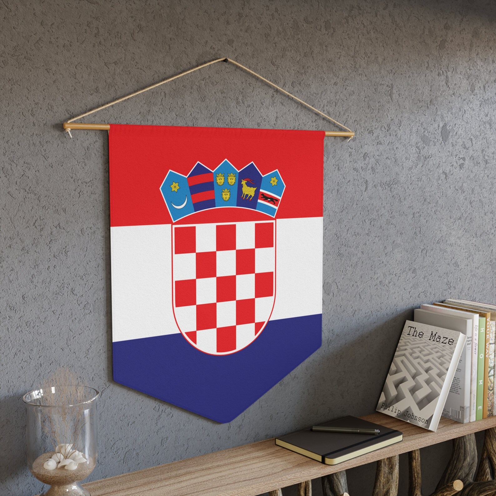 Croatian Flag Pennant Banner, Wall Decor, Flag of Croatia - Etsy