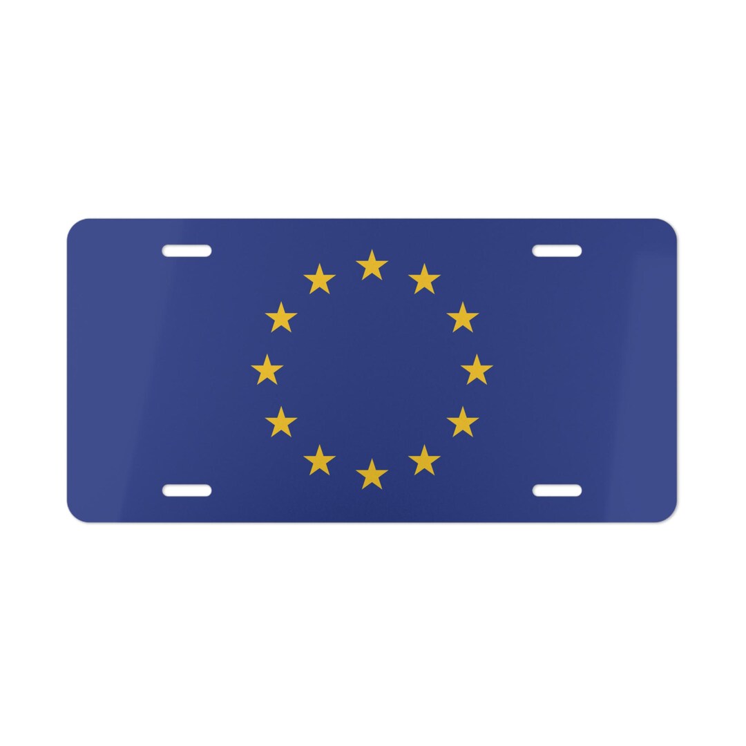Flag of European Union Vanity License Plate, Car License Plate, EU ...