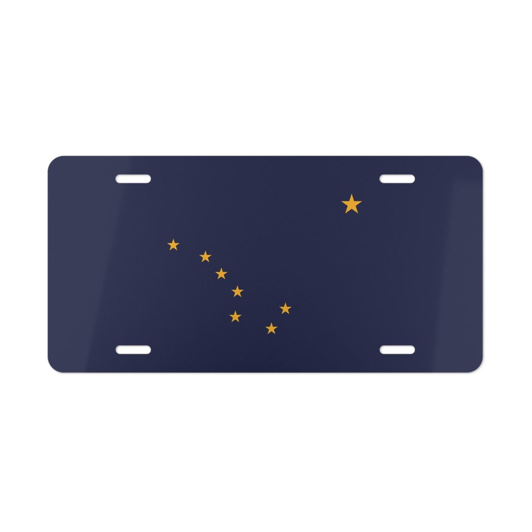 Flag of Alaska Vanity License Plate, Alaska State Flag Decor, Alaska ...