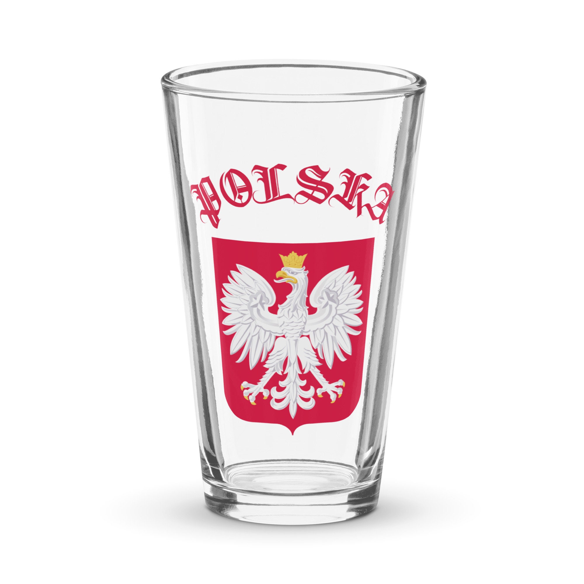 Polska Poland Shaker Pint Glass, Polish Coat of Arms, Godło, Poland ...
