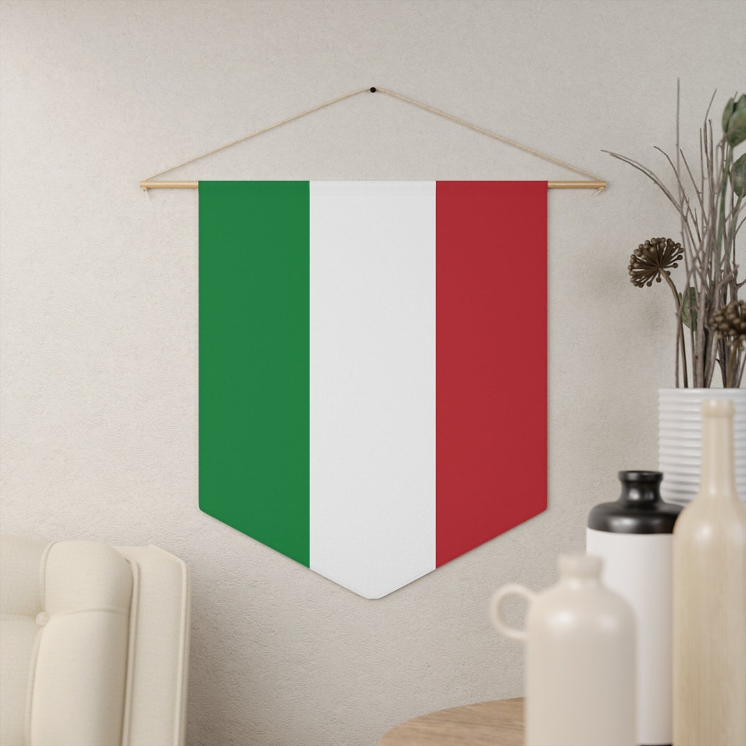 Italian Flag Pennant Banner, Wall Decor, Flag of Italy - Etsy