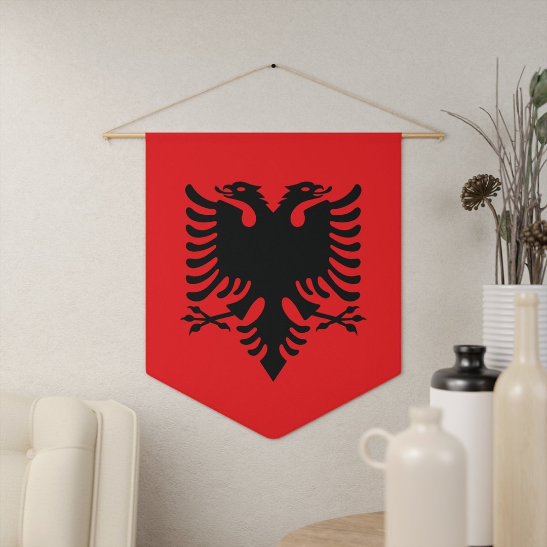 Albanian Flag Pennant Banner, Wall Decor, Flag of Albania - Etsy