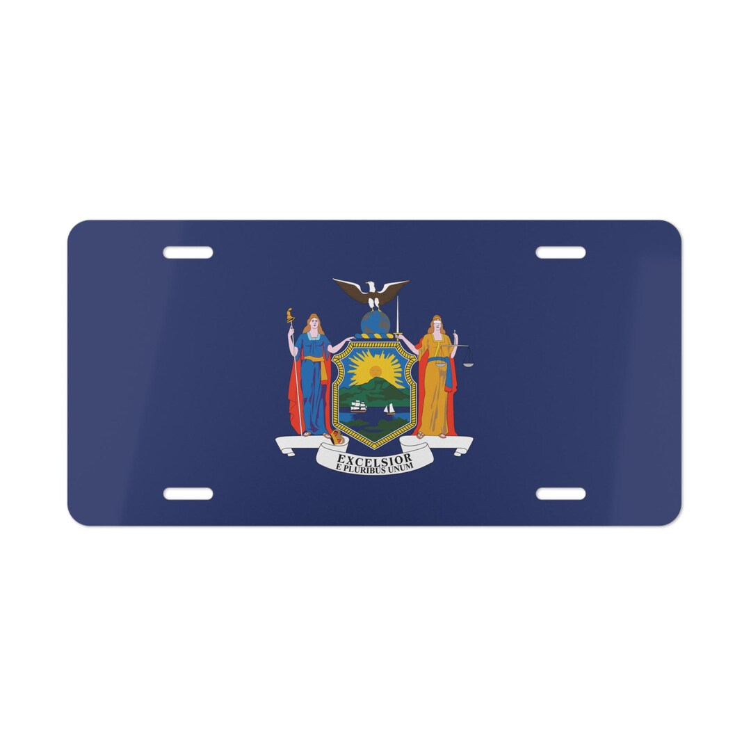 Flag of New York Vanity License Plate, New York State Flag Decor, New ...