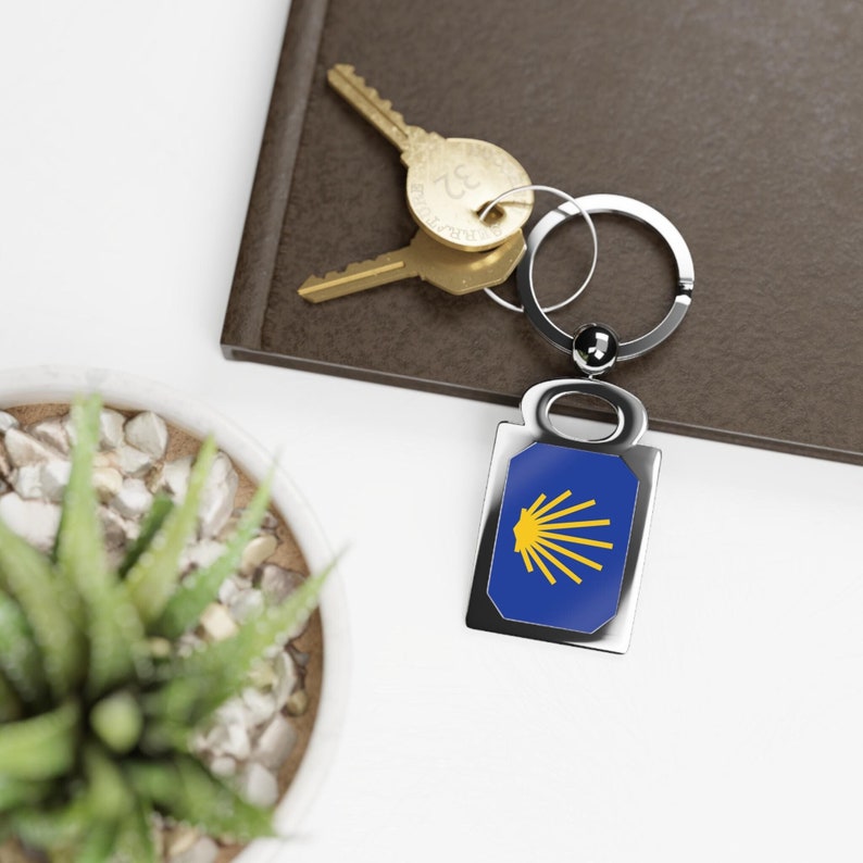 Camino De Santiago Rectangle Photo Keyring/keychain, Scallop Shell ...