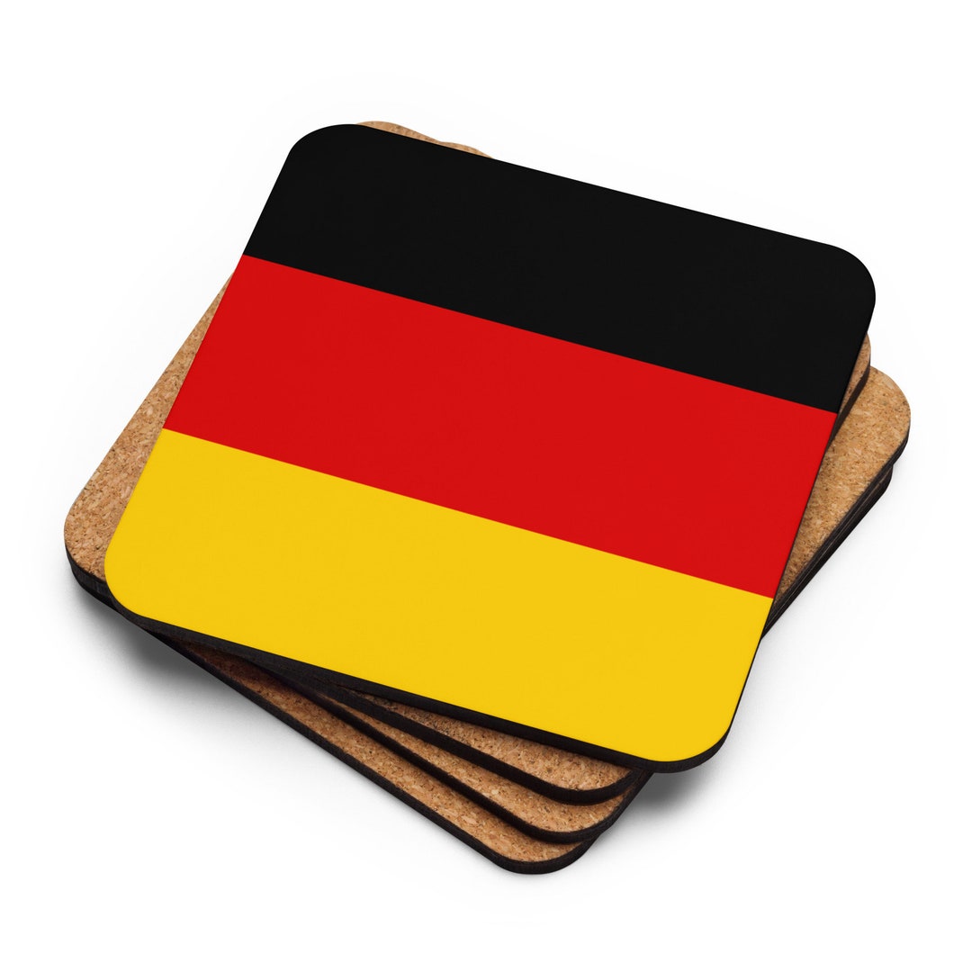Flag of Germany Cork-back Coaster, Travel Souvenir, Home Decor ...