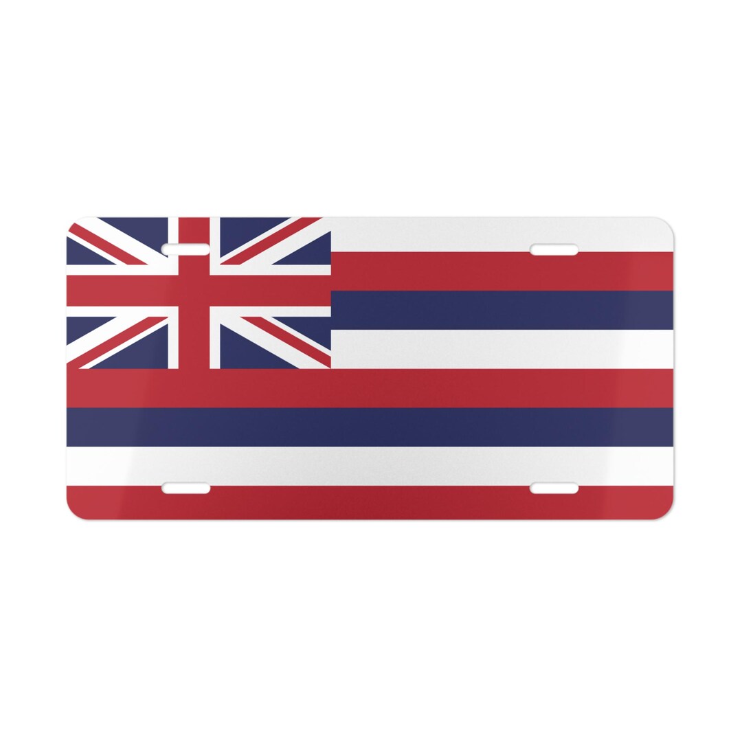 Flag of Hawaii Vanity License Plate, Hawaii State Flag Decor, Hawaii ...