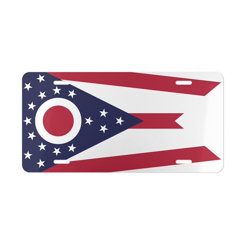 Flag of Ohio Vanity License Plate, Ohio State Flag Decor, Ohio Souvenir ...