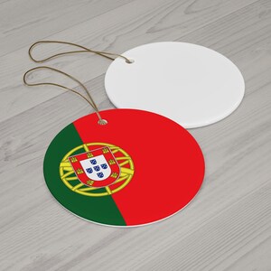 Ceramic Ornament, Flag of Portugal Design - Portuguese Flag Souvenir ...