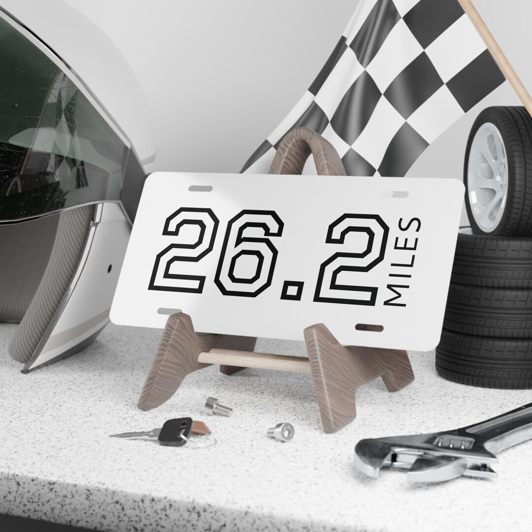 Run 26.2 Miles Marathon Vanity License Plate | Decorative License Plate ...