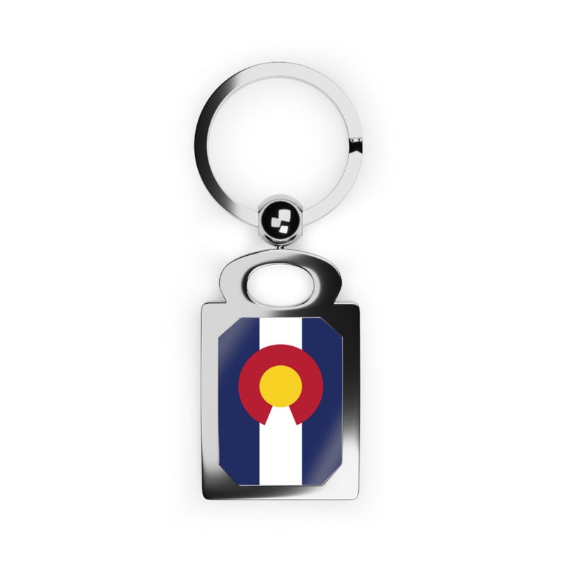 Flag of Colorado Rectangle Photo Keyring/keychain, Colorado State Flag ...