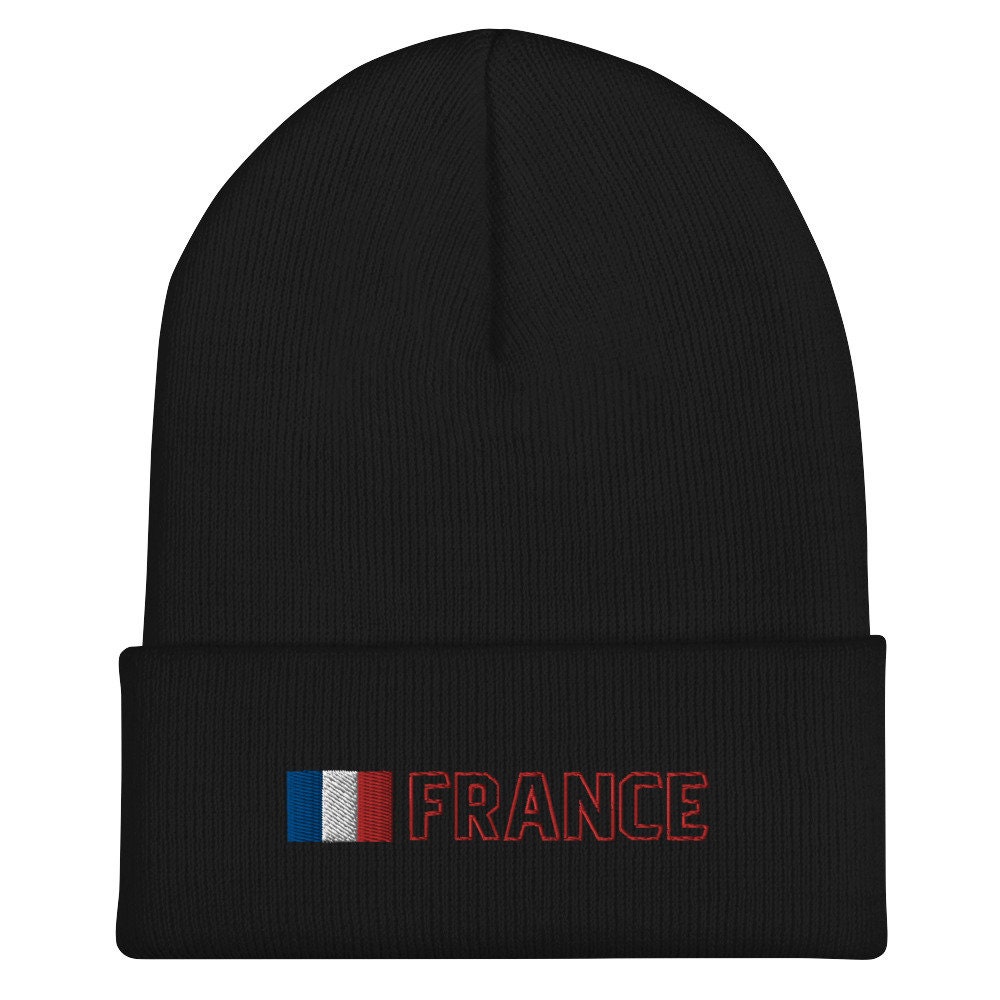 France National Flag Unisex Cuffed Beanie, Hat, Cap, Française, Drapeau ...
