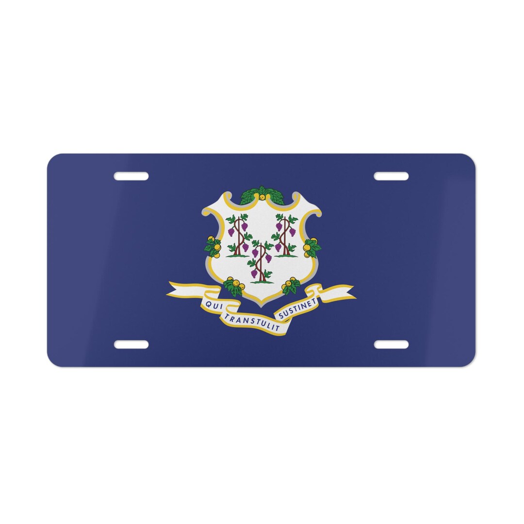 Flag of Connecticut Vanity License Plate, Connecticut State Flag Decor ...