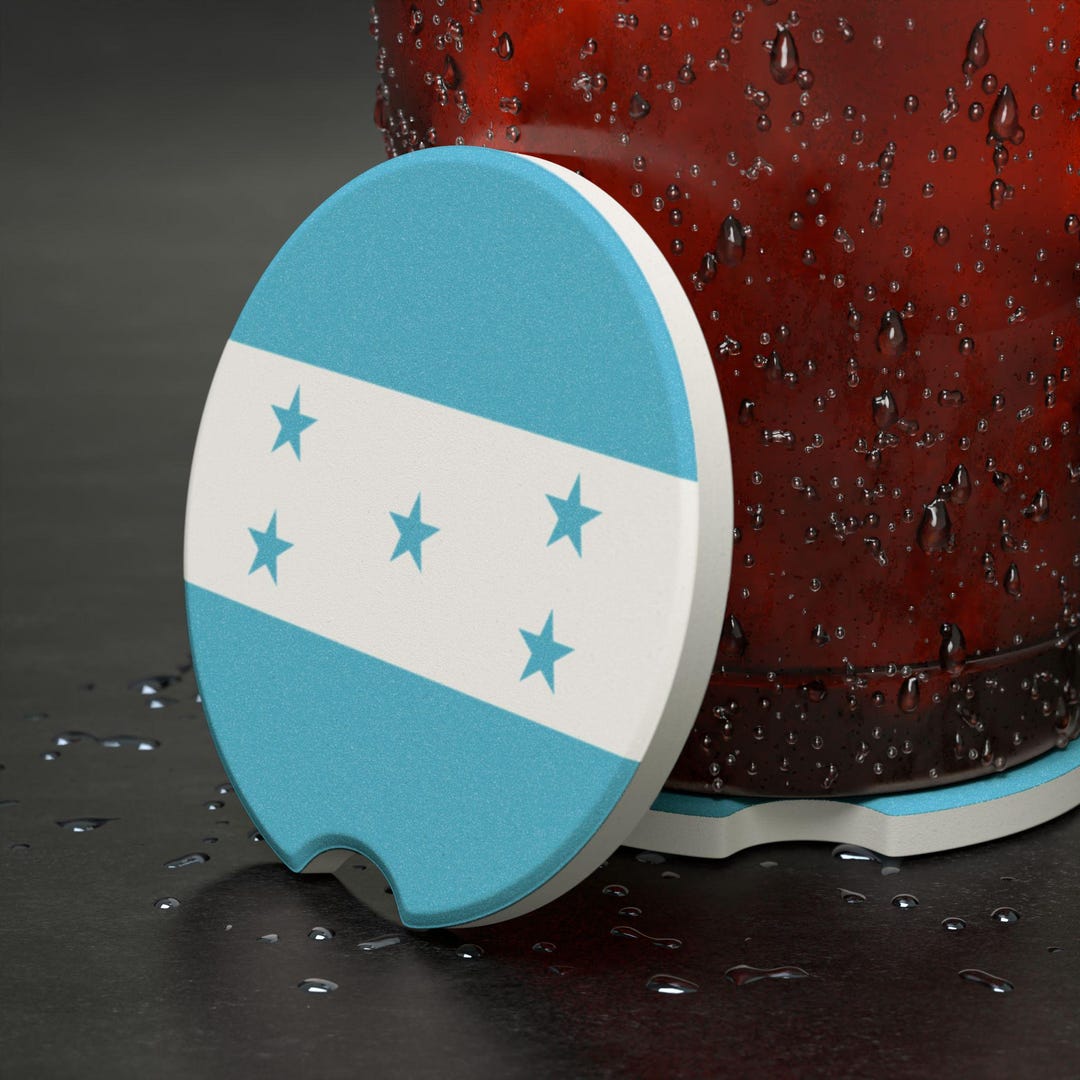 Soapstone Car Coaster - Honduran Flag Design, Flag of Honduras ...