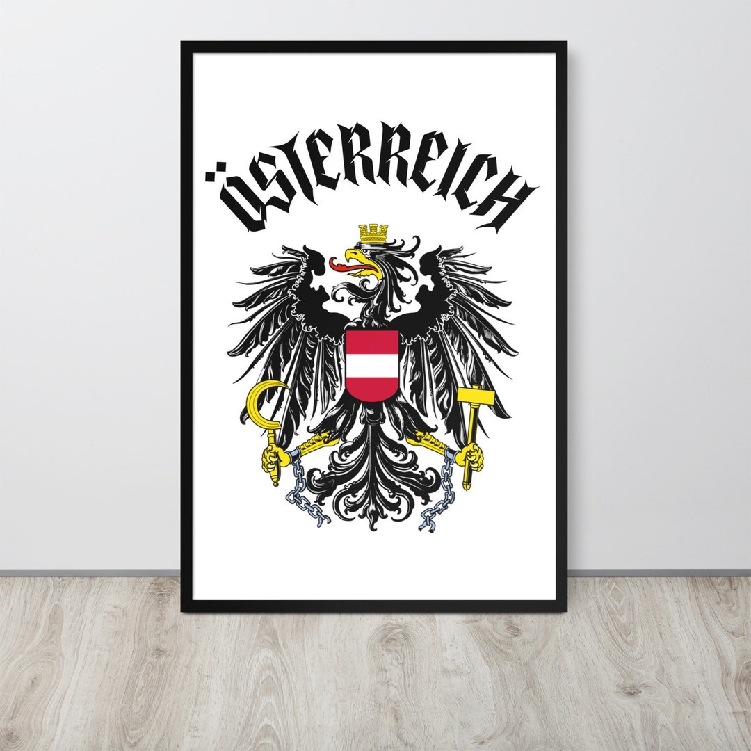 Austria Österreich Framed Poster, Austrian Coat of Arms, Bundeswappen ...