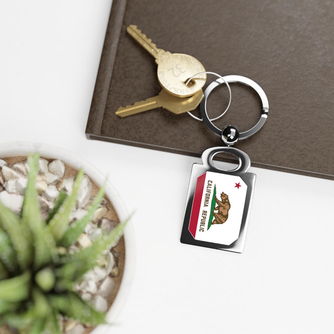 Flag of California Rectangle Photo Keyring/keychain, California State ...