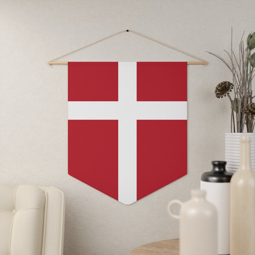 Danish Flag Pennant Banner, Wall Decor, Denmark, Dannebrog - Etsy