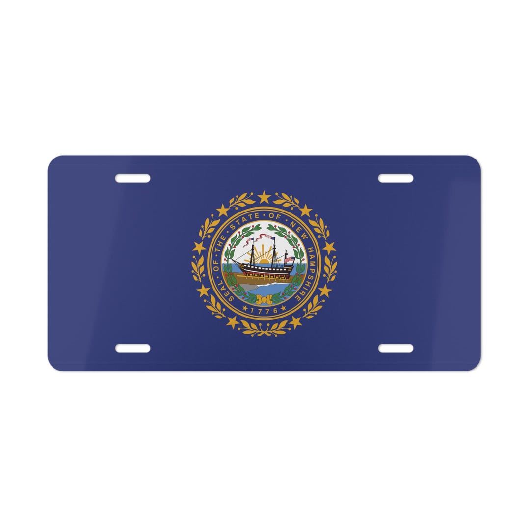 Flag of New Hampshire Vanity License Plate, New Hampshire State Flag ...