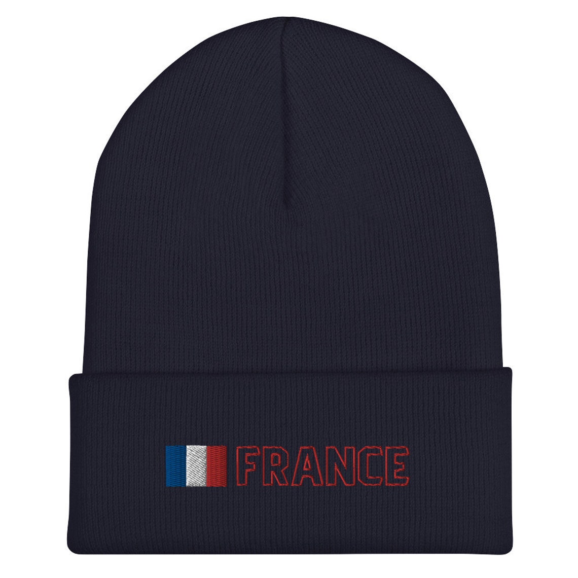 France National Flag Unisex Cuffed Beanie, Hat, Cap, Française, Drapeau ...