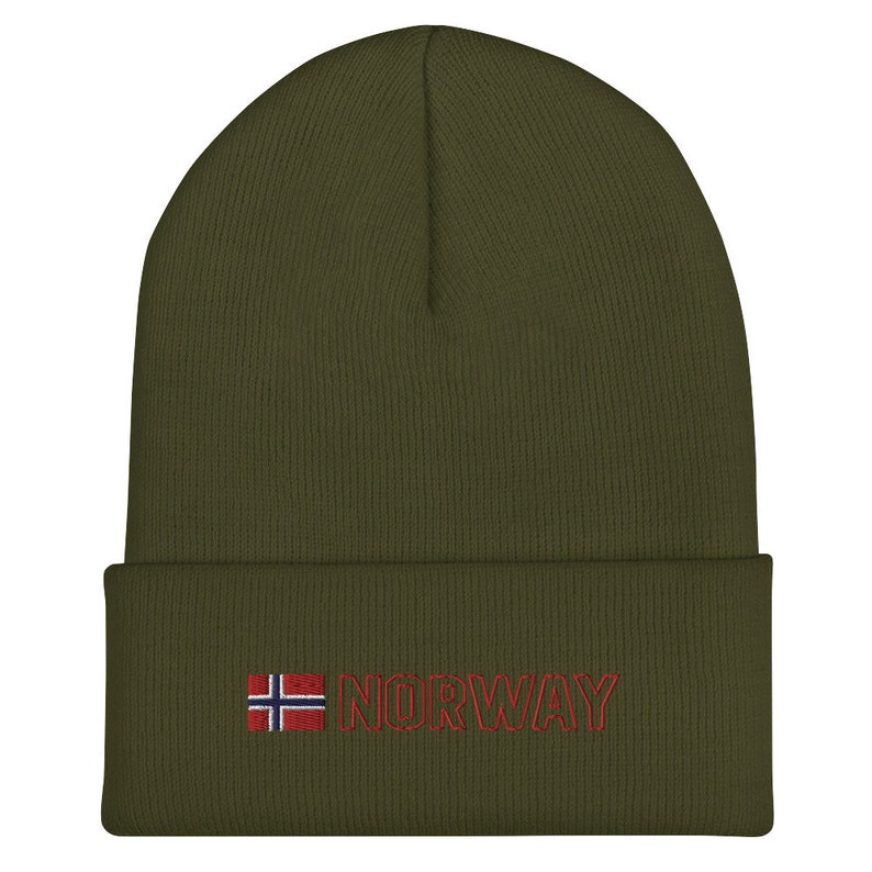 Norway National Flag Unisex Cuffed Beanie, Hat, Cap, Norges Flagg ...