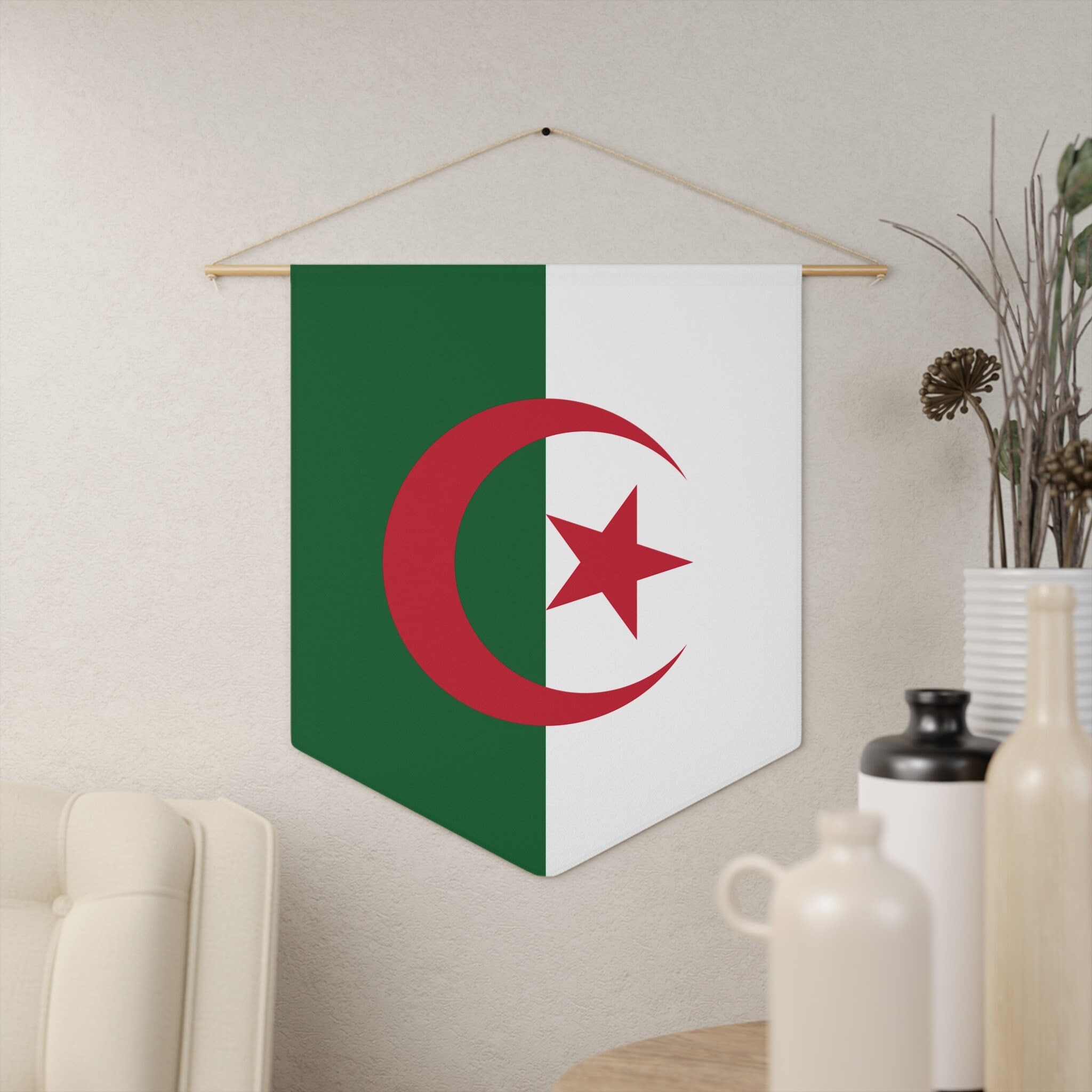 Algerian Flag Pennant Banner, Wall Decor, Flag of Algeria - Etsy