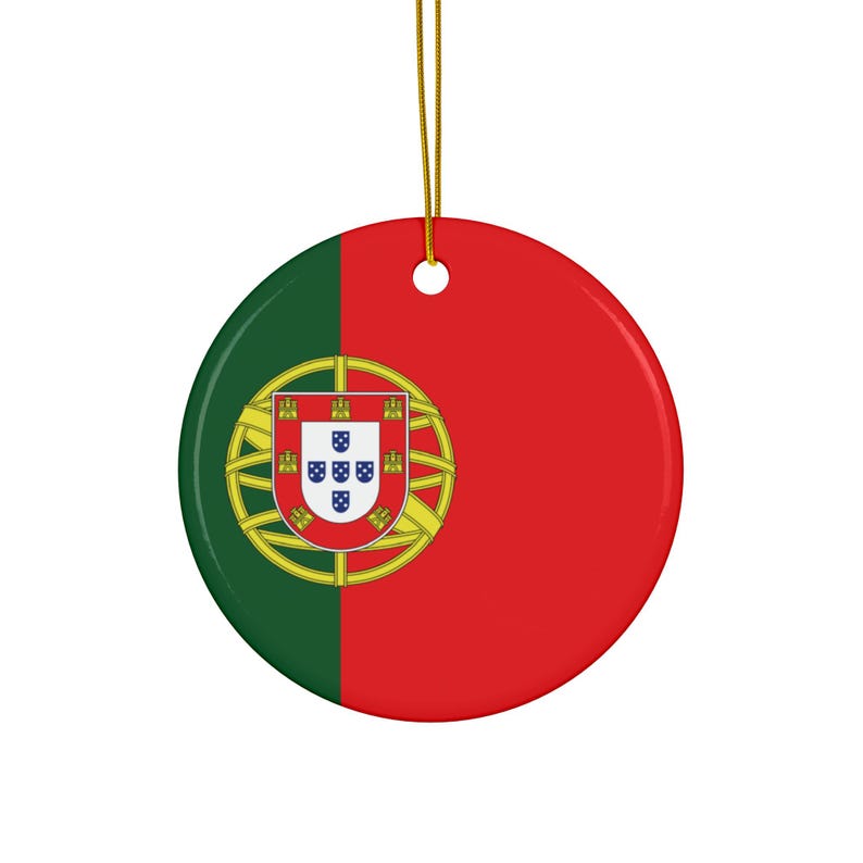 Ceramic Ornament, Flag of Portugal Design - Portuguese Flag Souvenir ...