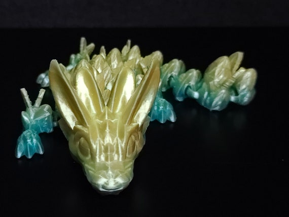 Toys & Games Articulate 24 Crystal Dragon 3D Printed Fidget Toy/ Bendy ...