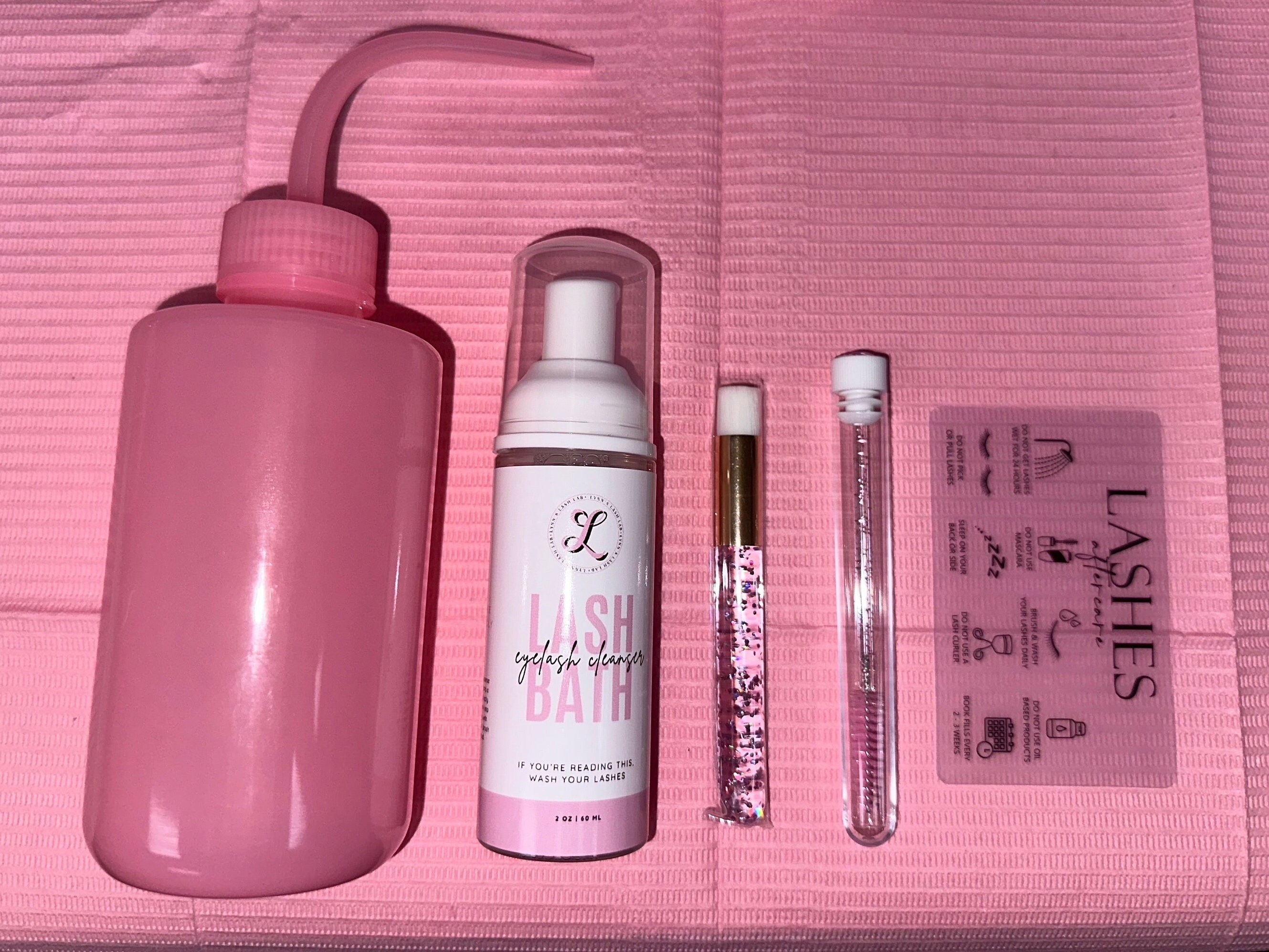 Lash Foam Cleanser/shampoo W/ Rinse Bottle, Lash Extension Supplies ...