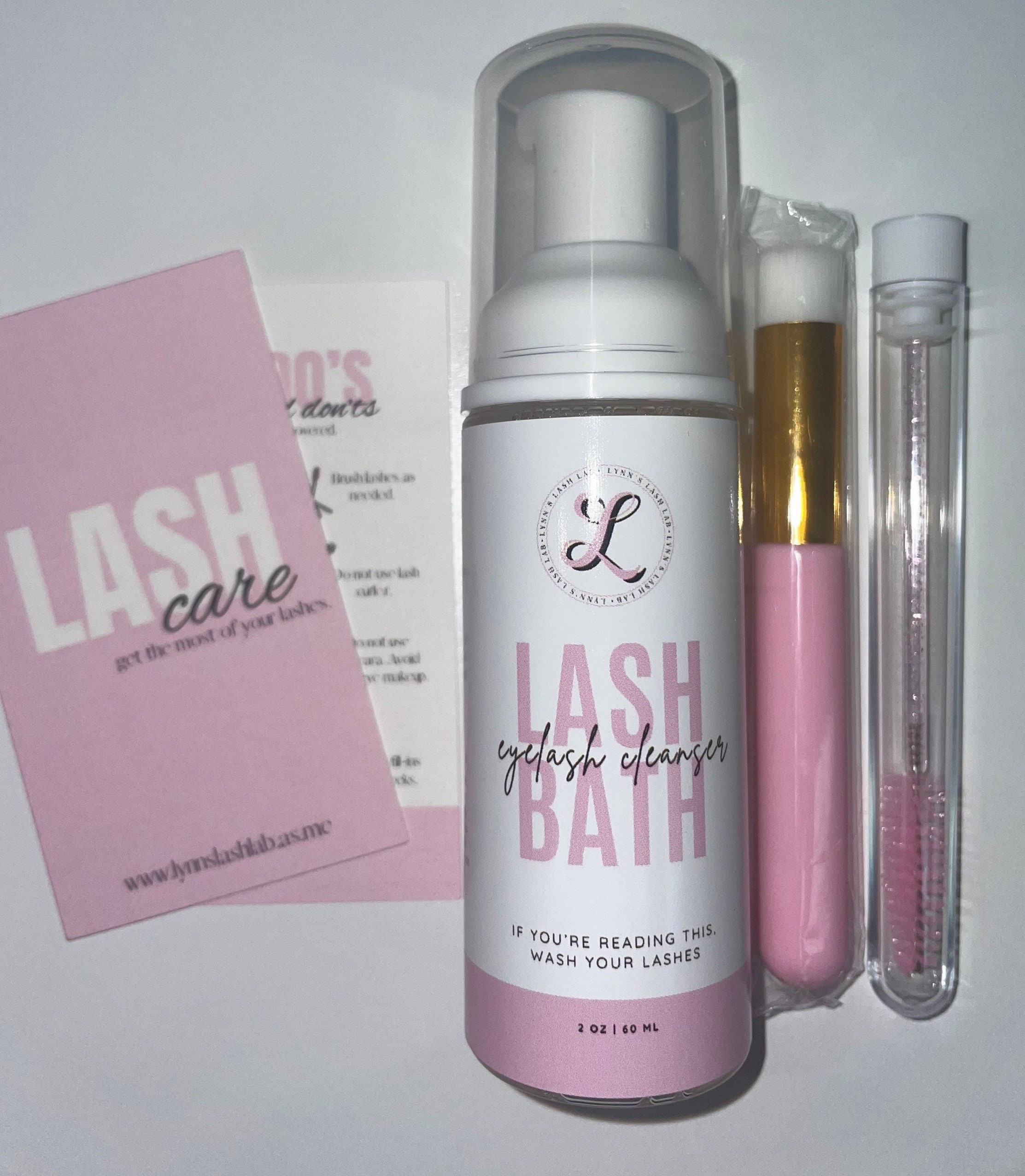 Lash Foam Cleanser/shampoo W/ Rinse Bottle, Lash Extension Supplies ...
