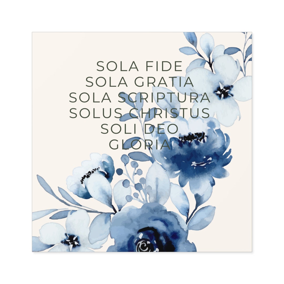 The Five Solas Vinyl Sticker Reformed Theology - Etsy