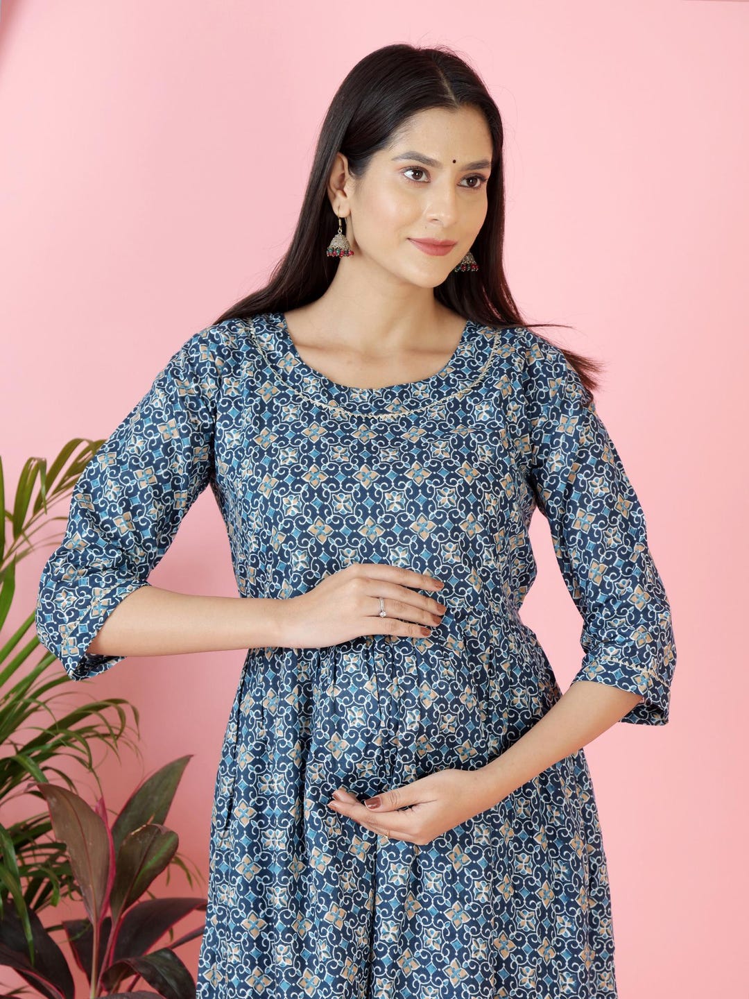 Handmade Maternity Frock for Pregnant Women | Maternity Gown ...