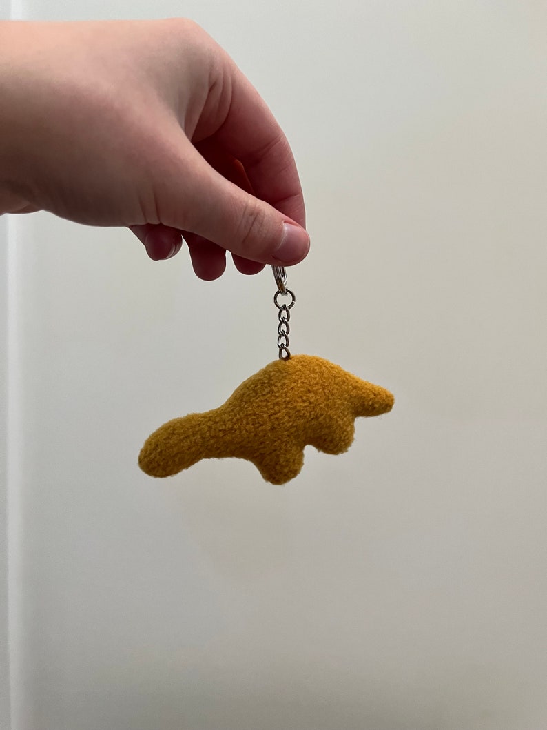 Dinosaur Chicken Nugget Plush Keychain - Etsy