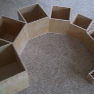 Nesting Cubes, Unfinished Space Saving Wood Craft Nesting Cube Boxes ...