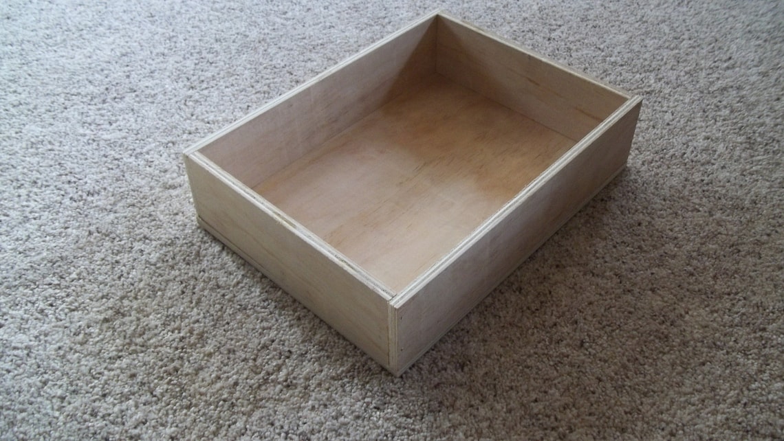Rectangles Unfinished Wood Craft Rectanglar Box Made From - Etsy